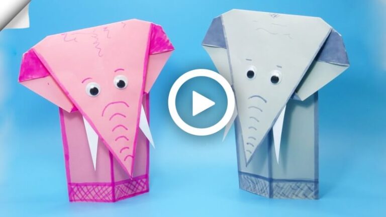 How to Make An Elephant - Moving Paper Toy - Kids Art & Craft
