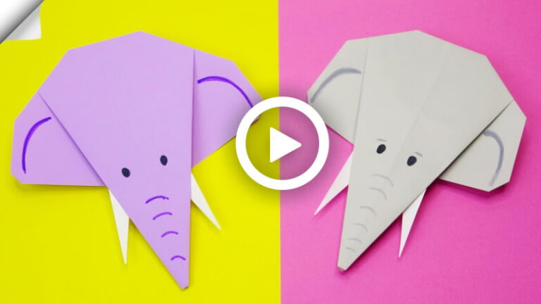 How to Make an Origami Elephant - Kids Art & Craft