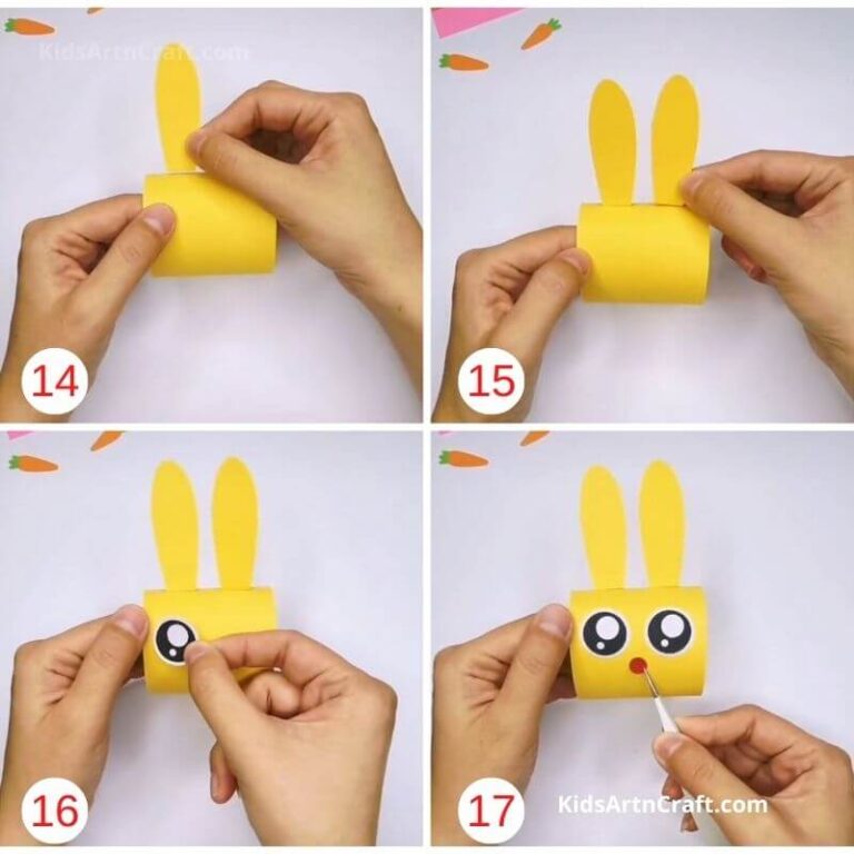 How to Make Paper Rabbit - Step by Step Instructions - Kids Art & Craft