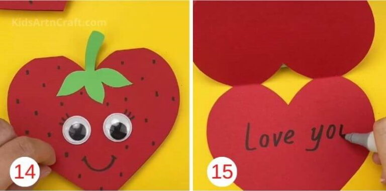 How to Make Paper Strawberry - Step by Step Instructions - Kids Art & Craft