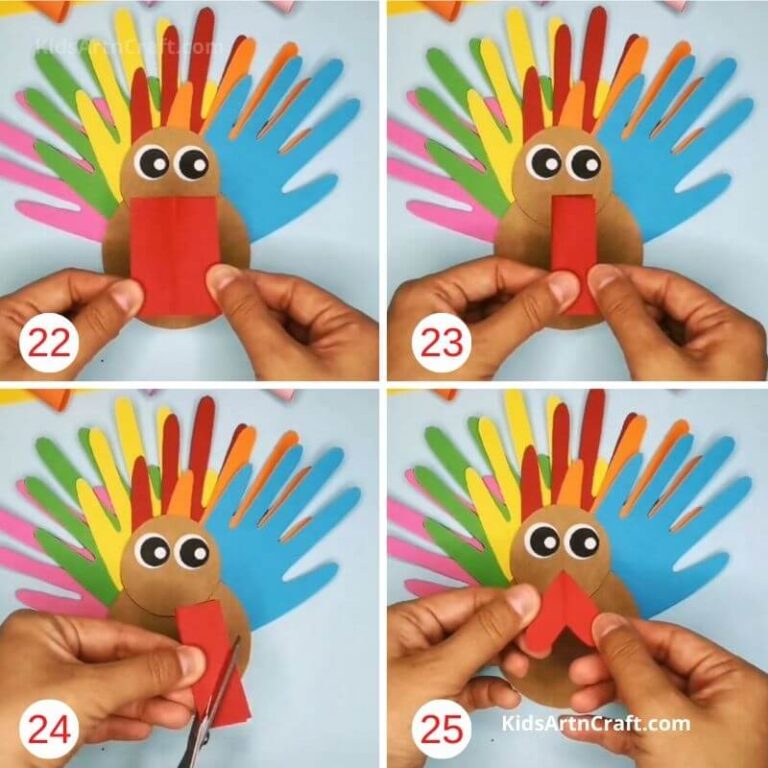 How to Make Paper Craft Turkey for Thanksgiving Step by Step ...