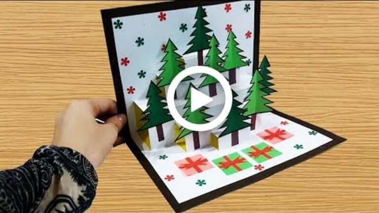 3D Christmas Pop Up Card - Kids Art & Craft