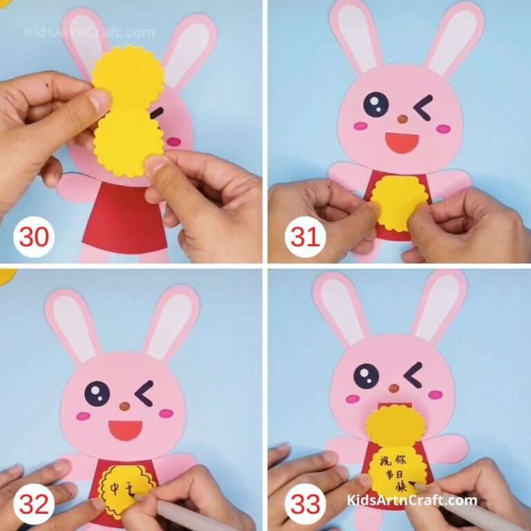 How to Make Paper Bunny Step by Step Instructions Easy Tutorial - Kids ...