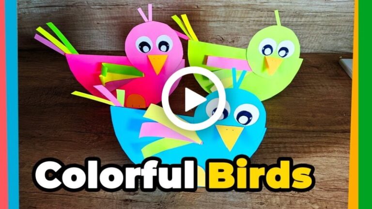 How to Make Paper Bird - Kids Art & Craft