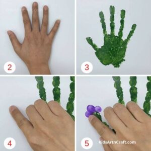 Handprint Cactus Painting - Step by Step Instructions - Kids Art & Craft