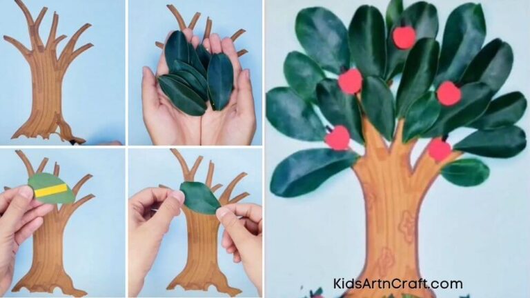 How to Make 3DPaper Tree Painting Step by Step Instructions Easy ...