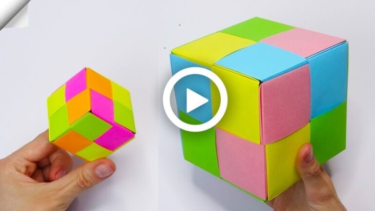 How to Make A Colorful Paper Cube - Kids Art & Craft