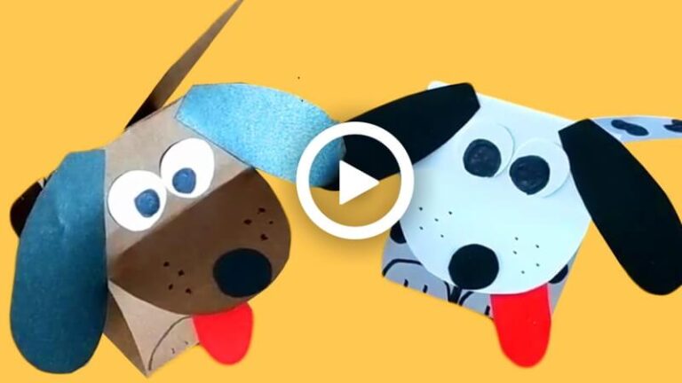 How to Make a Paper Dog - Kids Art & Craft
