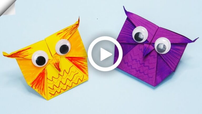 How To Make A Paper Owl - Kids Art & Craft