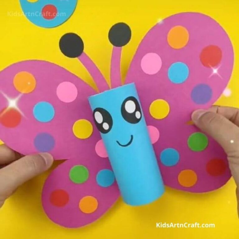 How to Make Butterfly with Tissue Roll Step by Step Instructions Easy ...