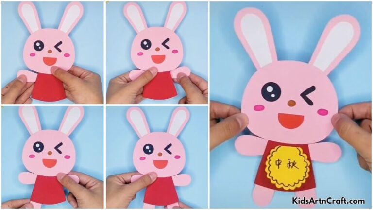 How to Make Paper Bunny Step by Step Instructions Easy Tutorial - Kids ...