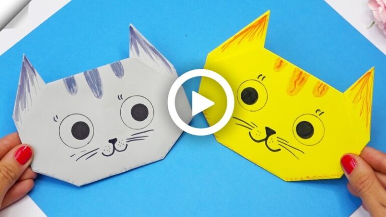 How to Make Paper Cat - Kids Art & Craft