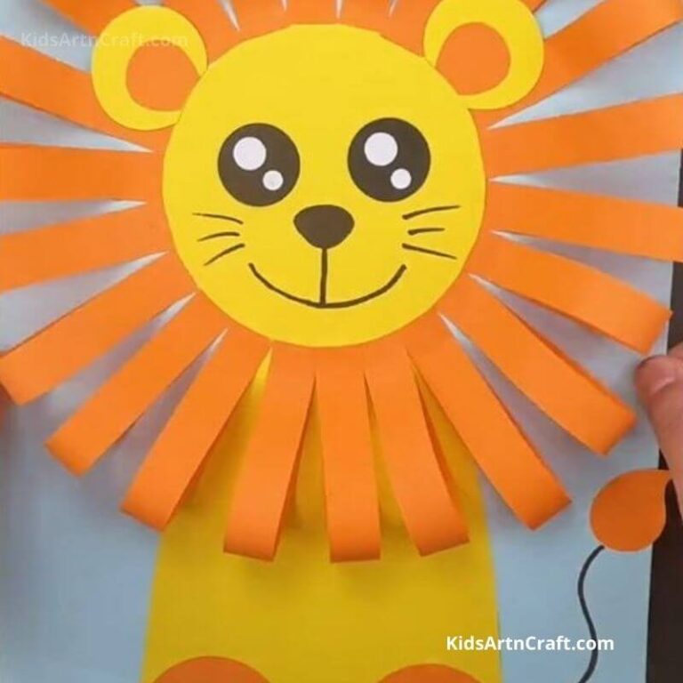 How to Make Paper Lion Craft - Step by Step Instructions - Kids Art & Craft