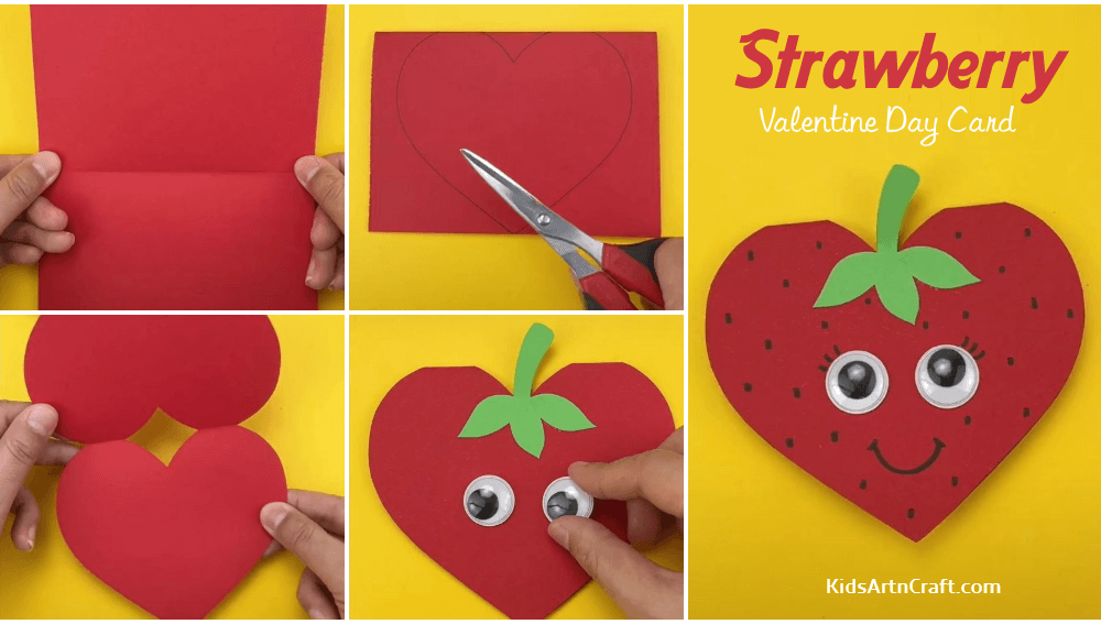 How to Make Paper Strawberry - Step by Step Instructions - Kids Art & Craft