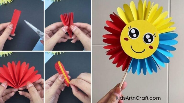 How to Make Paper Sun Toy Step by Step Instructions Easy Tutorial ...