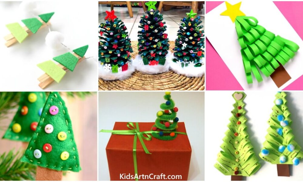 Easy Christmas Tree Craft Ideas For Kids - Kids Art & Craft