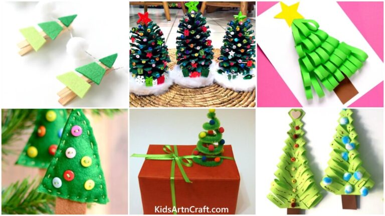 Easy Christmas Tree Craft Ideas For Kids - Kids Art & Craft
