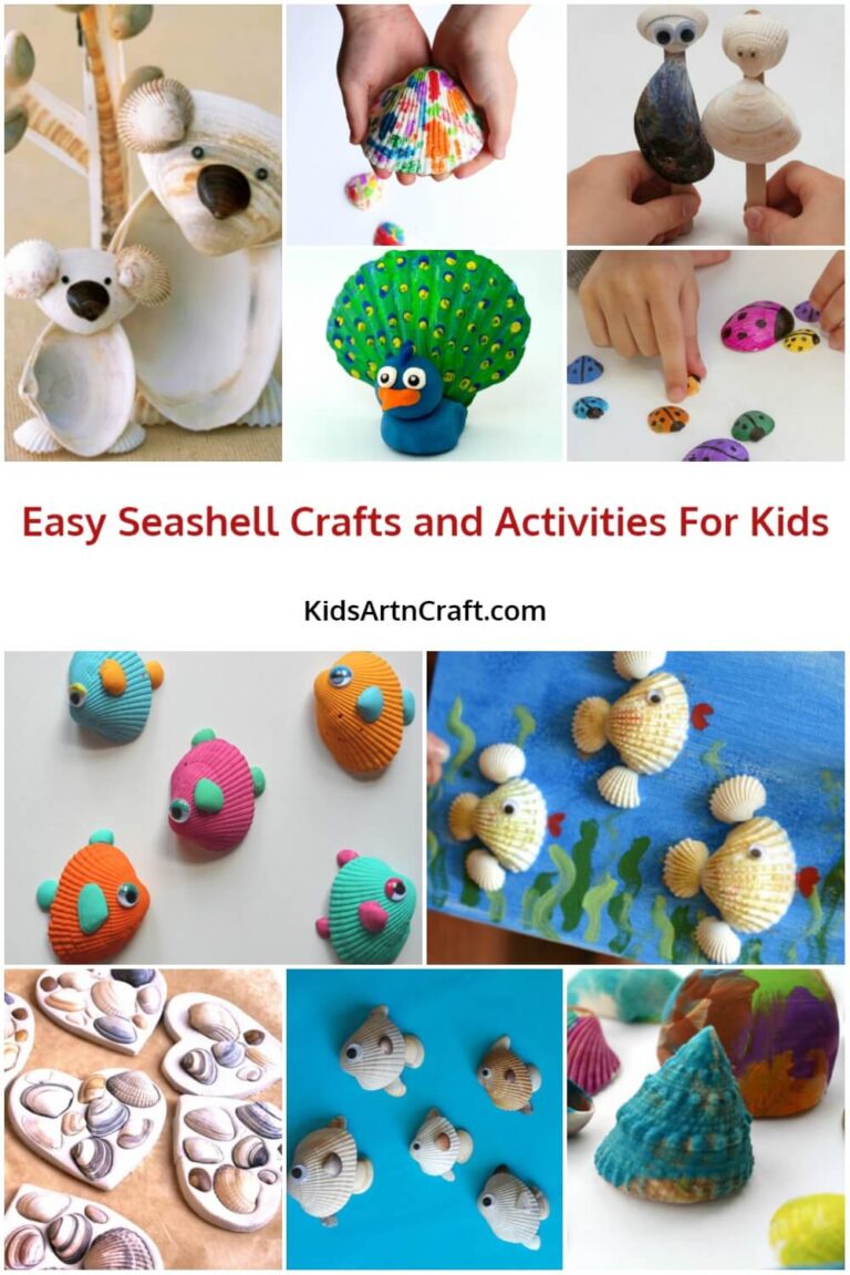 Easy Seashell Crafts and Activities For Kids - Kids Art & Craft