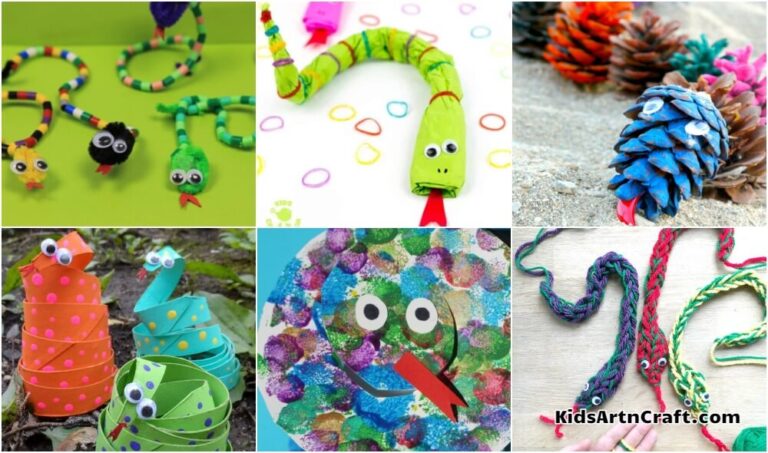 Easy Snake Crafts for School Projects - Kids Art & Craft