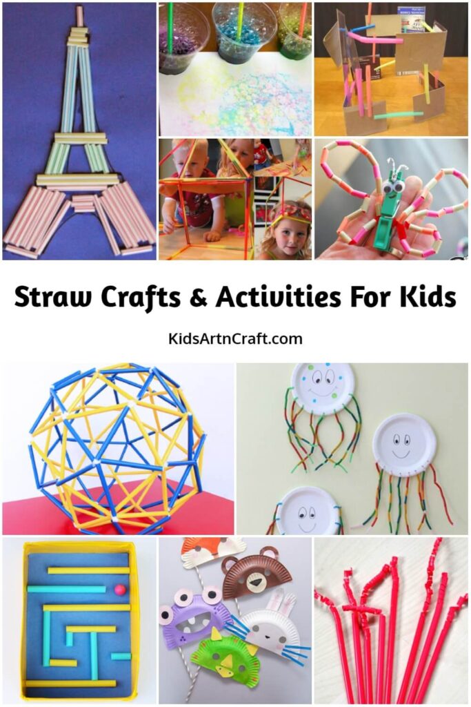 Straw Crafts & Activities For Kids - Kids Art & Craft