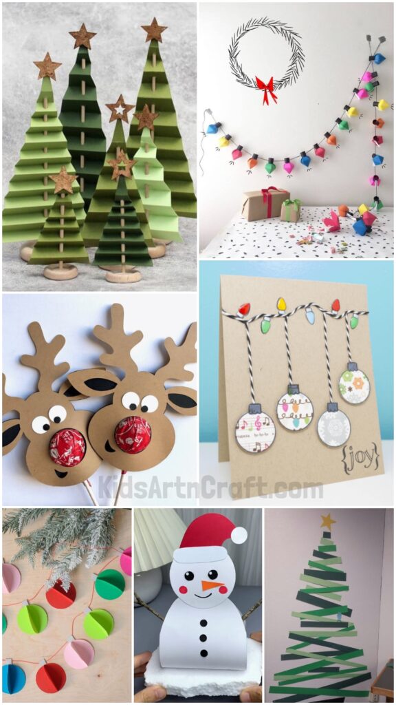 Christmas Paper Crafts for Kids to Make - Kids Art & Craft