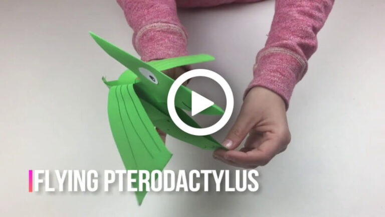 Flying Dinosaur Craft Tutorial for Kids - Kids Art & Craft