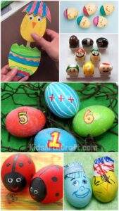 Fun Character Themed Easter Egg Designs - Kids Art & Craft