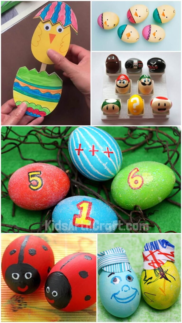 Fun Character Themed Easter Egg Designs - Kids Art & Craft
