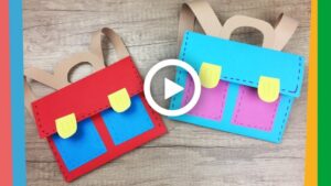 How to Make a Cute DIY Paper School Backpack - Kids Art & Craft