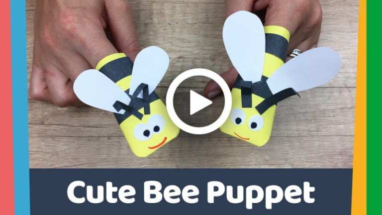 How to Make a DIY Paper Bee Puppet - Kids Art & Craft