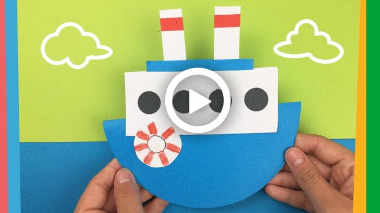 How to Make a DIY Paper Ship - Kids Art & Craft