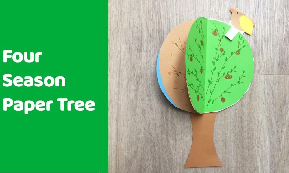 How to Make a Four Season Paper Tree Craft - Kids Art & Craft