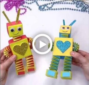 How to Make A Moving Paper Toy - Robot - Kids Art & Craft