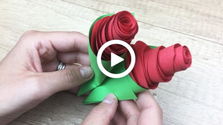 How to Make a Paper Rose for Mother's day - Kids Art & Craft