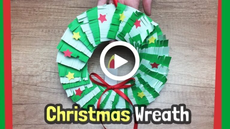 How to Make Christmas Wreath Craft - Kids Art & Craft