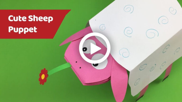 How to Make Cute Sheep Paper Puppet - Easter Craft - Kids Art & Craft