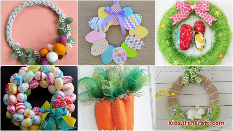 DIY Easter Wreaths to Welcome Spring - Kids Art & Craft