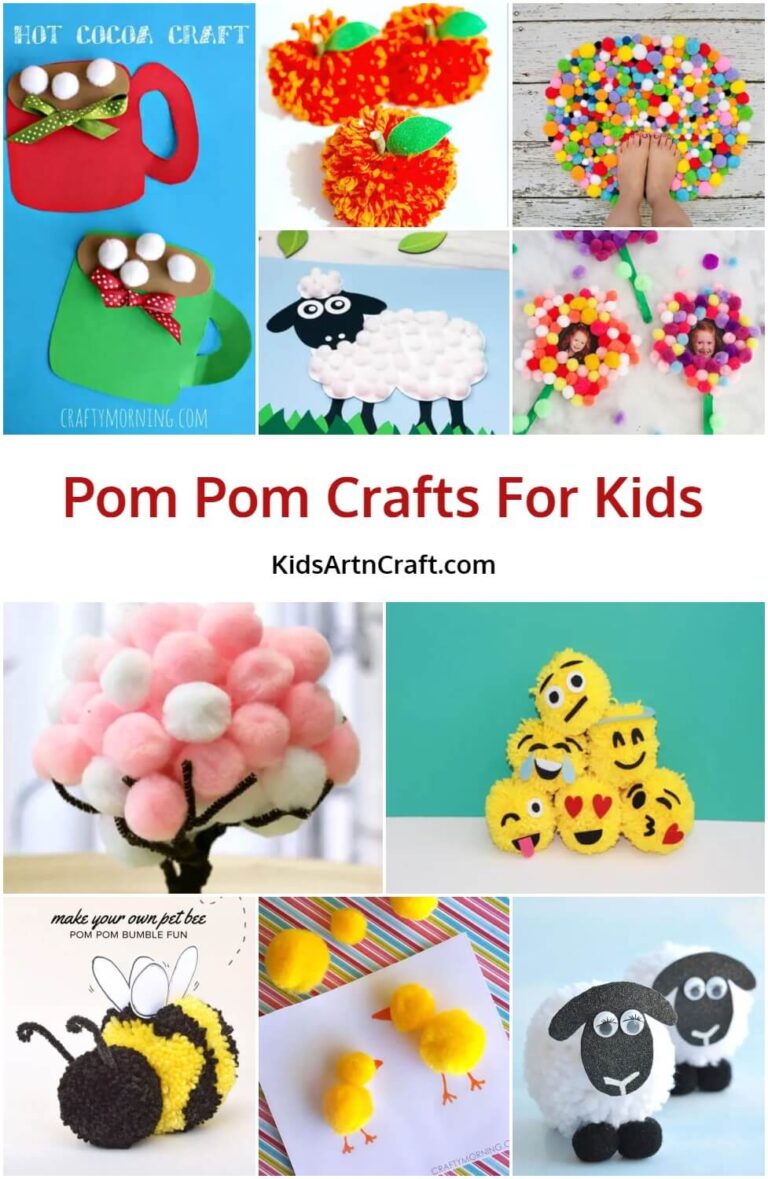 Pom Pom Craft Ideas For Kids - Kids Art & Craft