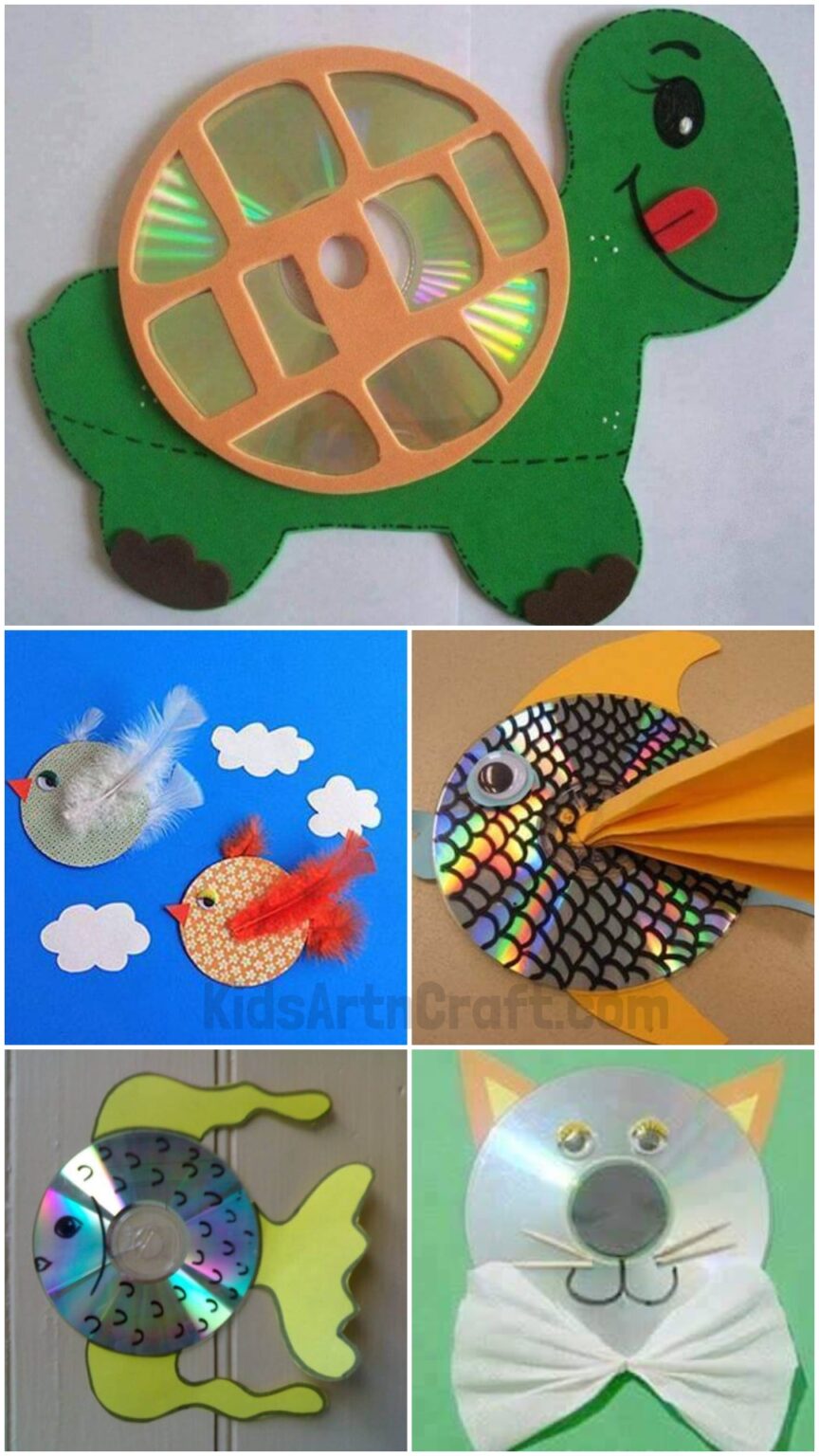 Recycled CD Kid Crafts - Kids Art & Craft