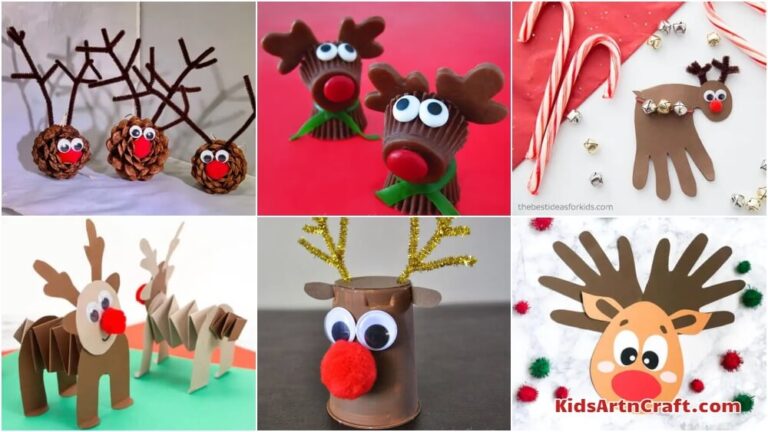 Rudolph Reindeer Crafts Ideas For Kids - Kids Art & Craft