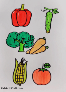 Simple Drawings for Kids - Fruits, Vegetables & Animals - Kids Art & Craft