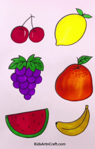 Fruits & Vegetables Drawing Project For Kids - Kids Art & Craft