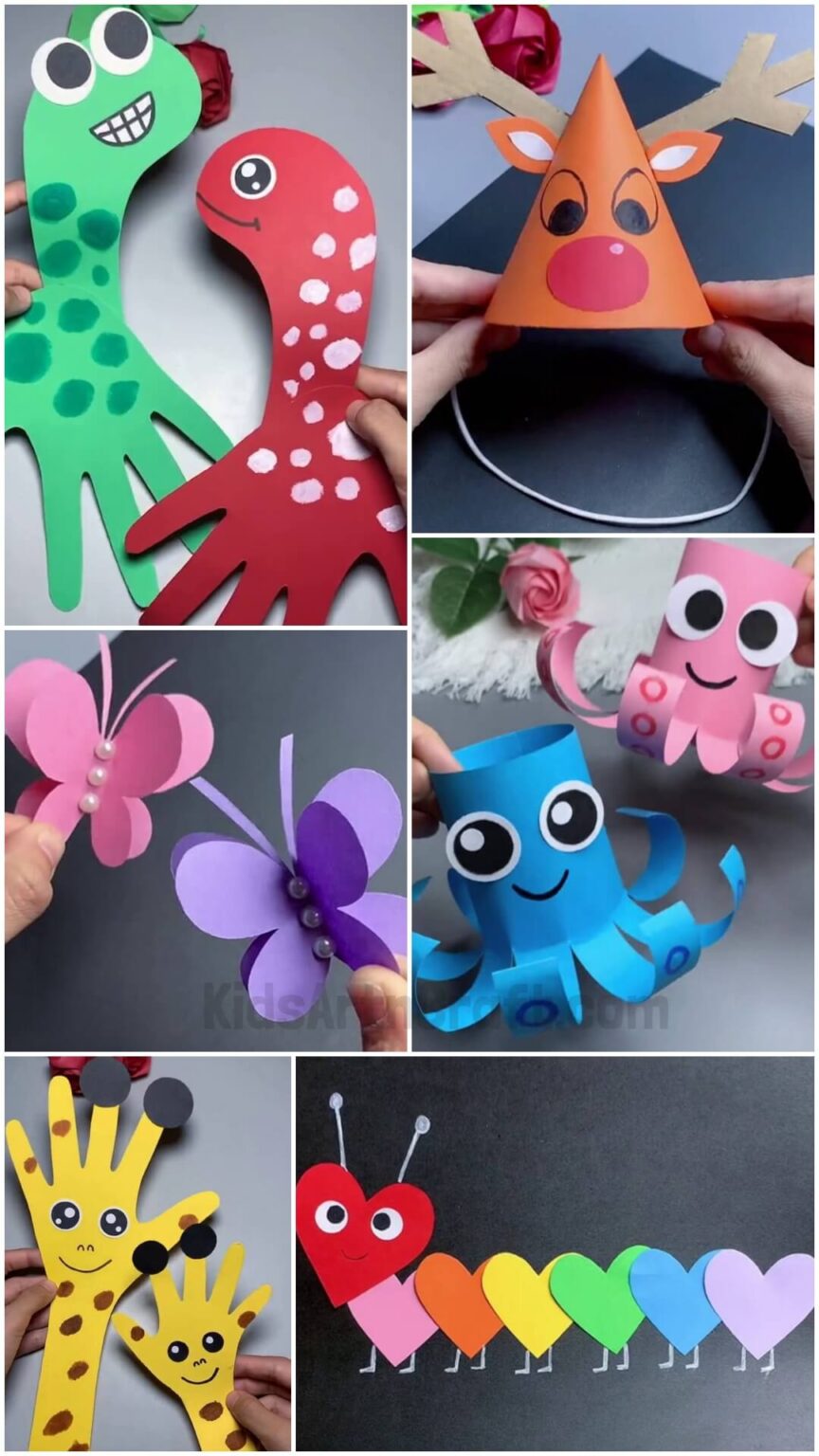 Animal Recycle Paper Craft Ideas for Kids - Kids Art & Craft
