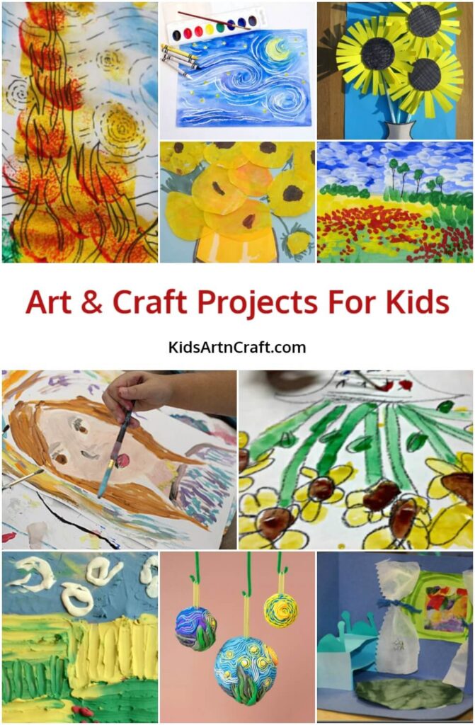 Vincent Van Gogh Inspired Art & Craft Activities for Kids - Kids Art ...