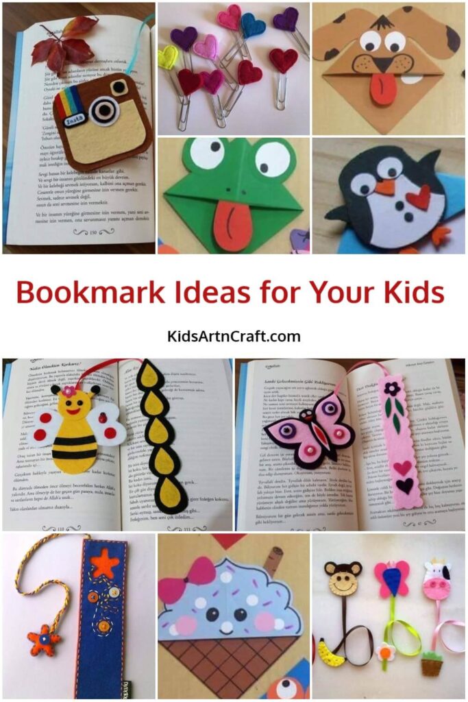 Bookmark Ideas that Your Kid Can Make for Books - Kids Art & Craft