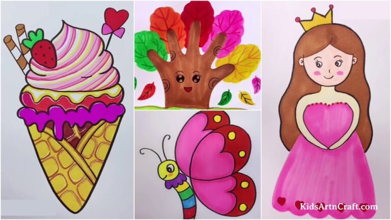 Cute Colorful Drawings for Kids - Kids Art & Craft