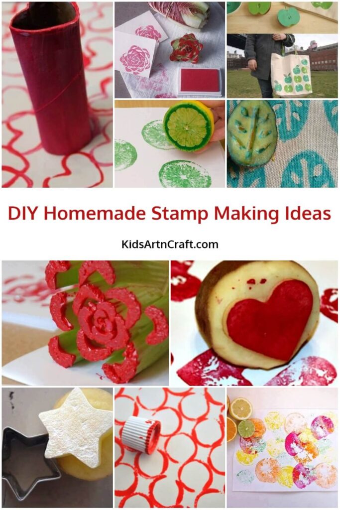 DIY Homemade Stamp Making Ideas For Children - Kids Art & Craft