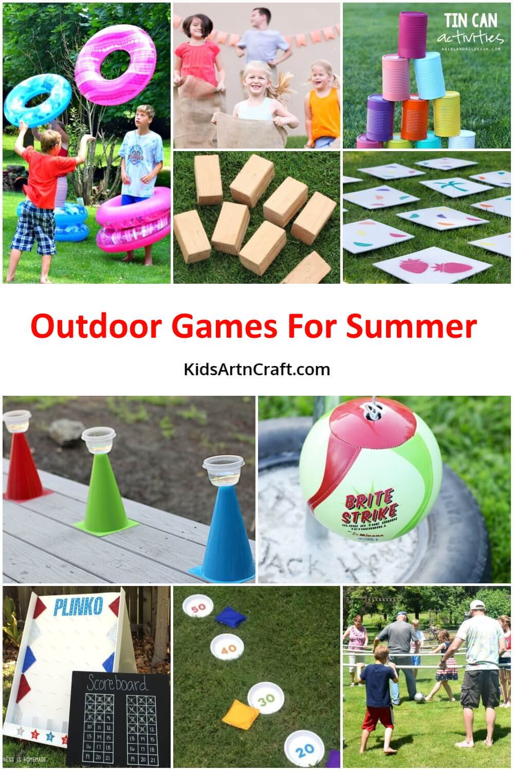 Outdoor Games For Summer - Kids Art & Craft