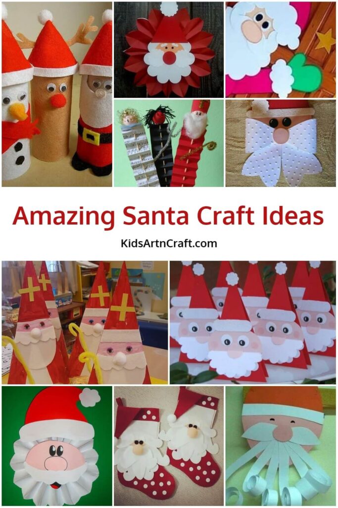 Easy and Amazing Santa Craft Ideas - Kids Art & Craft