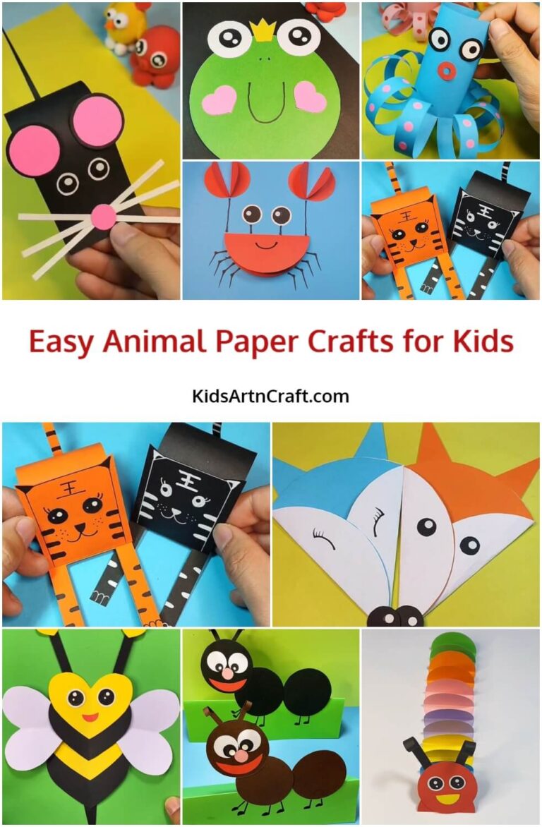 Easy Animal Paper Crafts for Kids - Kids Art & Craft